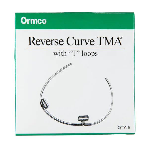 Reverse Curve TMA with T Loop, 36mm, Red, .016 x .022